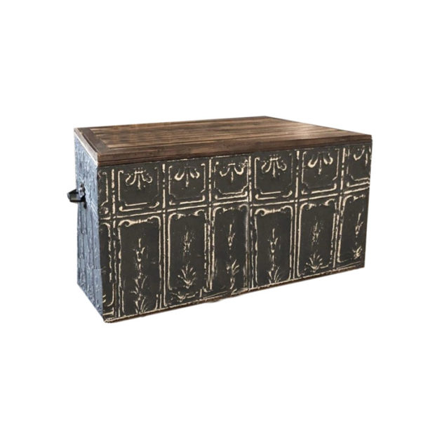 Grey Wooden Trunk - Rustic Timbers